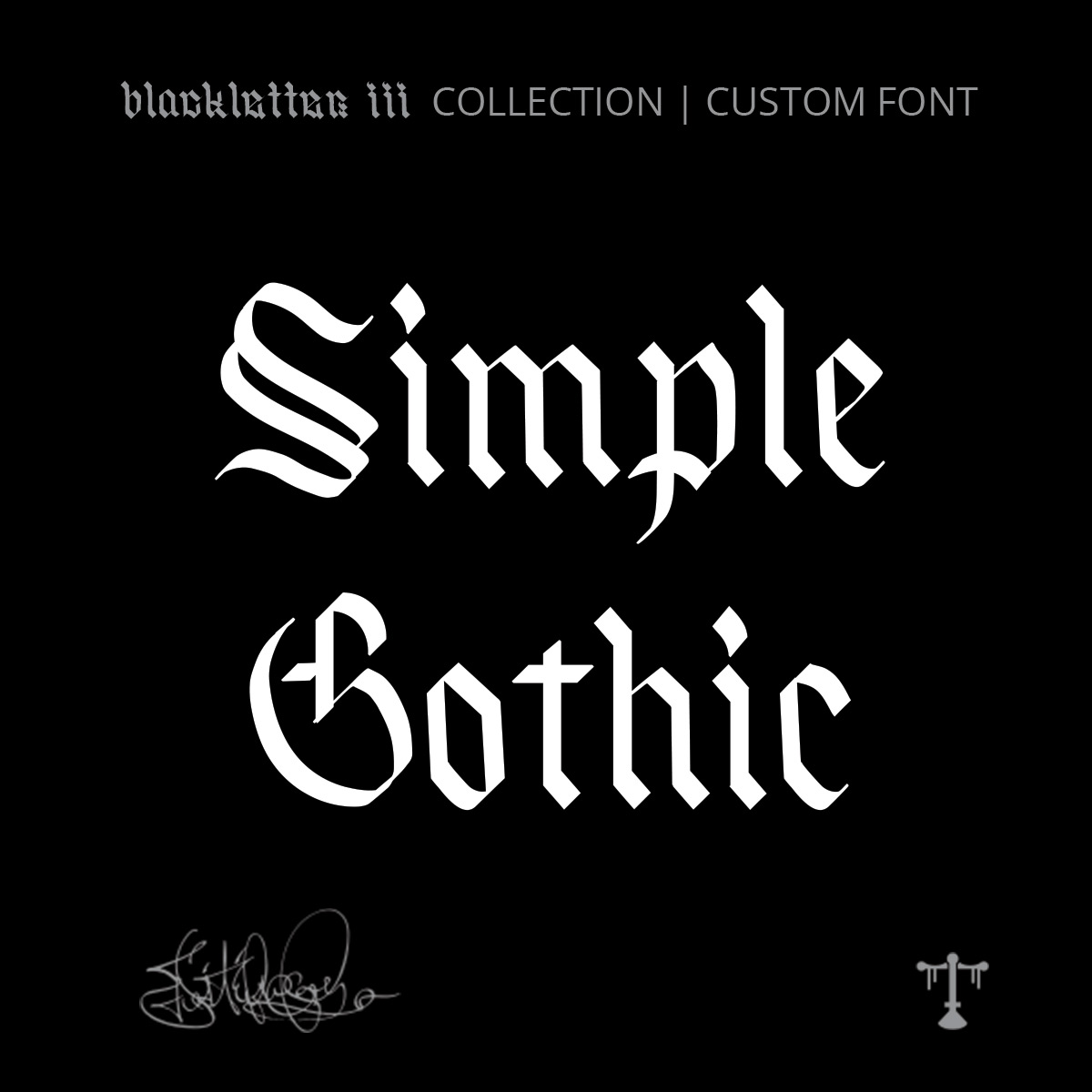 Simple Gothic Font - Justified Ink